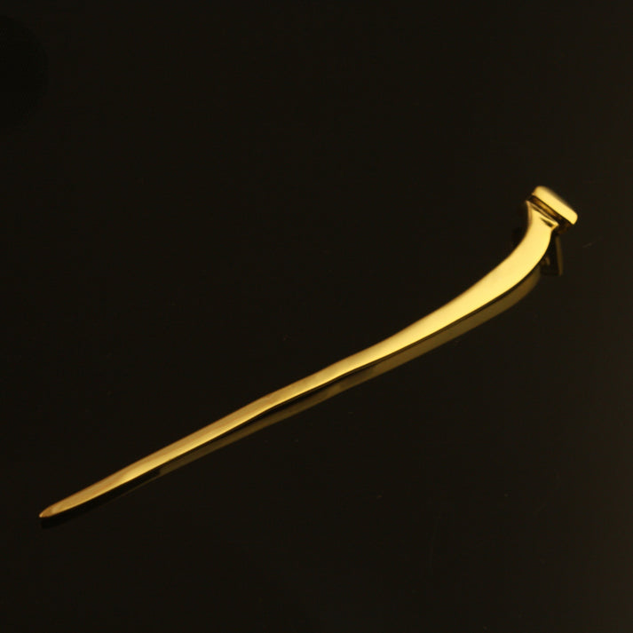 Traditional Chinese Square Head Mushroom Gilded Hair Stick - The Hair ...